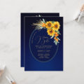 Espanol Invitación Boda Rustic Blue Sunflowers Inv Invitation | Zazzle