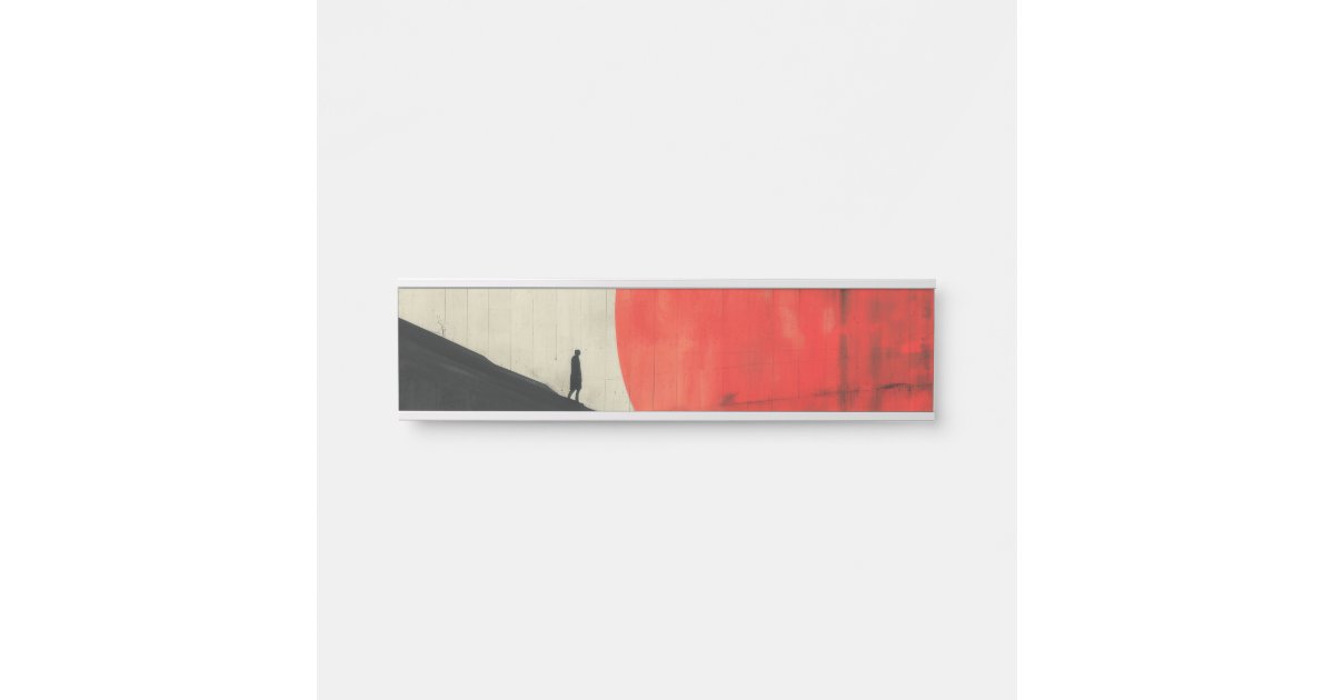 Essence of Minimalism: Human and Forms Door Sign | Zazzle