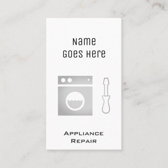 "Essential" Appliance Repair Business Cards | Zazzle.com
