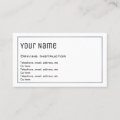 "Essential" Driving Instructor Business Cards | Zazzle