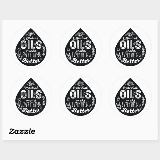 Essential Oil Drop Classic Round Sticker | Zazzle