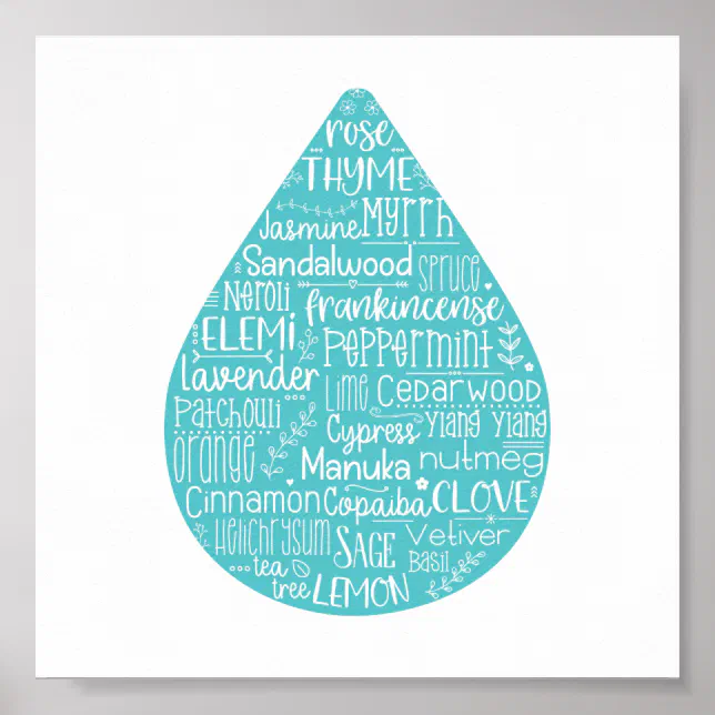 Essential Oil Drop Poster | Zazzle