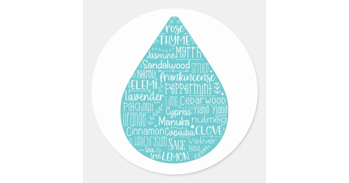 Essential Oil Drop Sticker | Zazzle