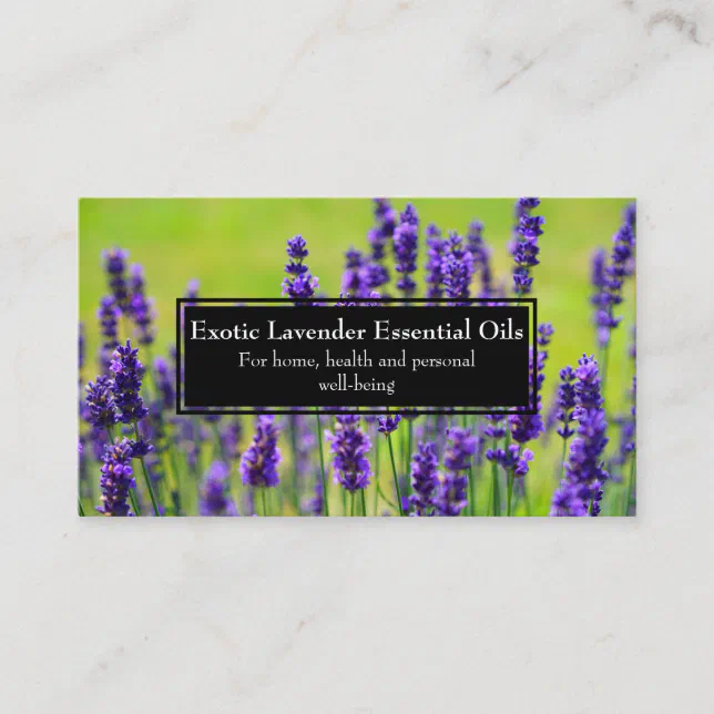 Essential Oils Business Wellness Holistic Lavender Business Card | Zazzle