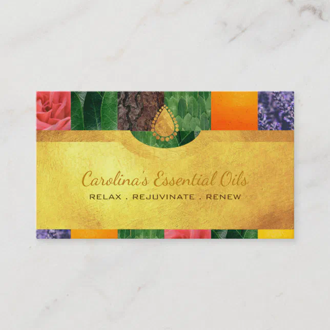 Essential Oils Slogans Business Cards | Zazzle
