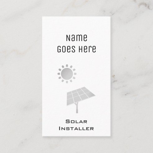 Solar Business Cards - Business Card Printing | Zazzle