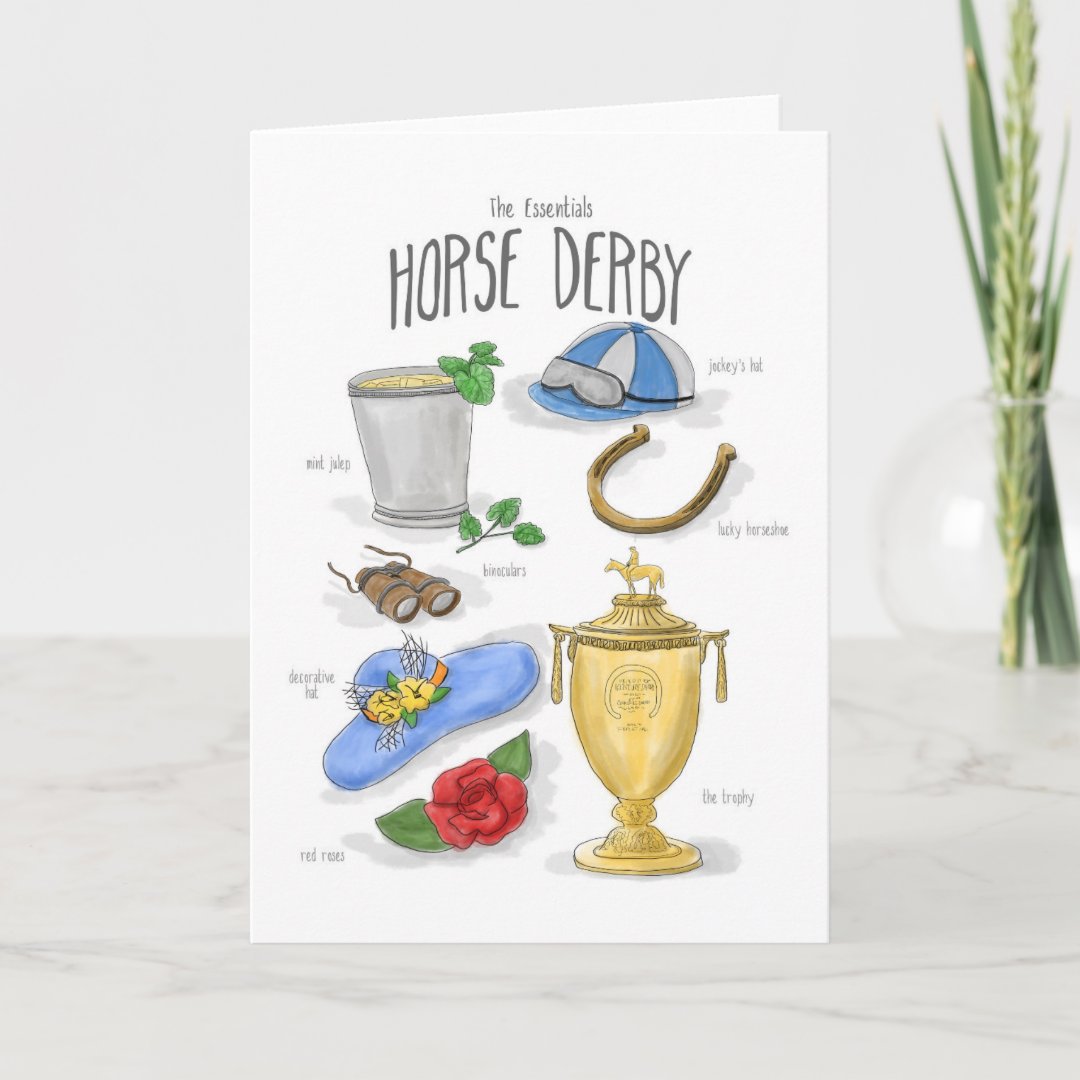 Essentials: Horse Derby Card | Zazzle