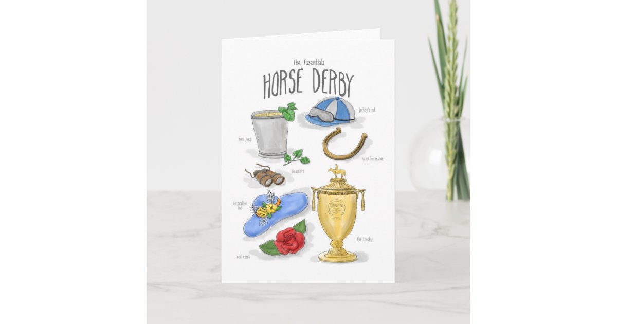Essentials: Horse Derby Card | Zazzle