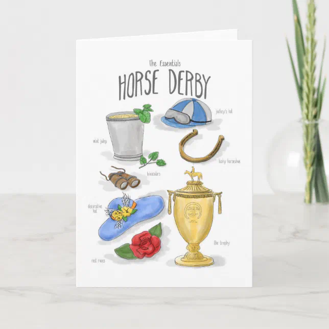 Essentials: Horse Derby Card | Zazzle