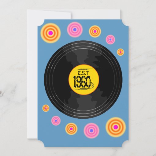 Est 1960s Decade Birthday Invitation | Zazzle