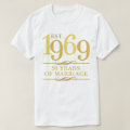 Est. 1969 50th Wedding Anniversary T-Shirt | Zazzle
