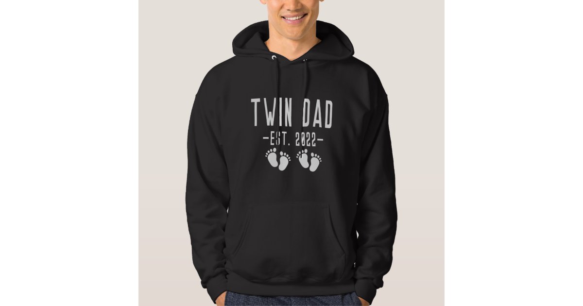 Est. 2022 Dad Of Twins 2 Two Children Daddy Father Hoodie | Zazzle