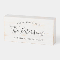 Established Sign | Farmhouse Family Name Wood Sign | Zazzle