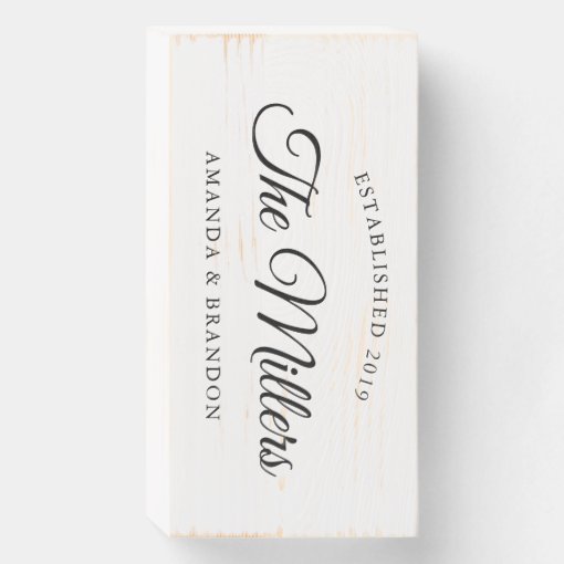 Established Sign | Farmhouse Family Name Wood Sign | Zazzle