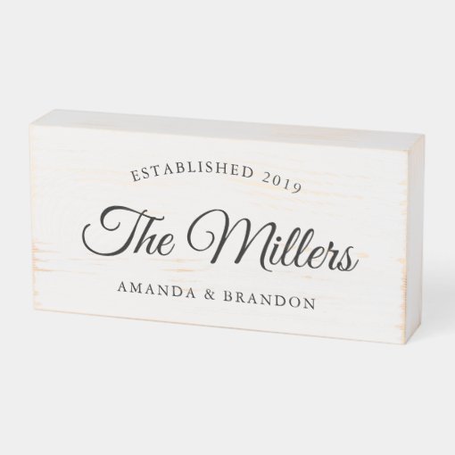 Established Sign | Farmhouse Family Name Wood Sign | Zazzle