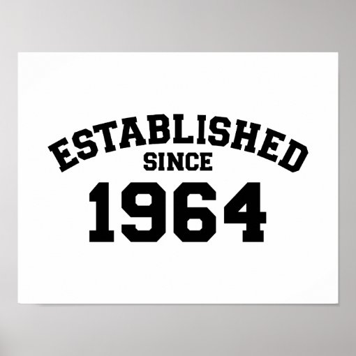 Established since 1964 poster | Zazzle