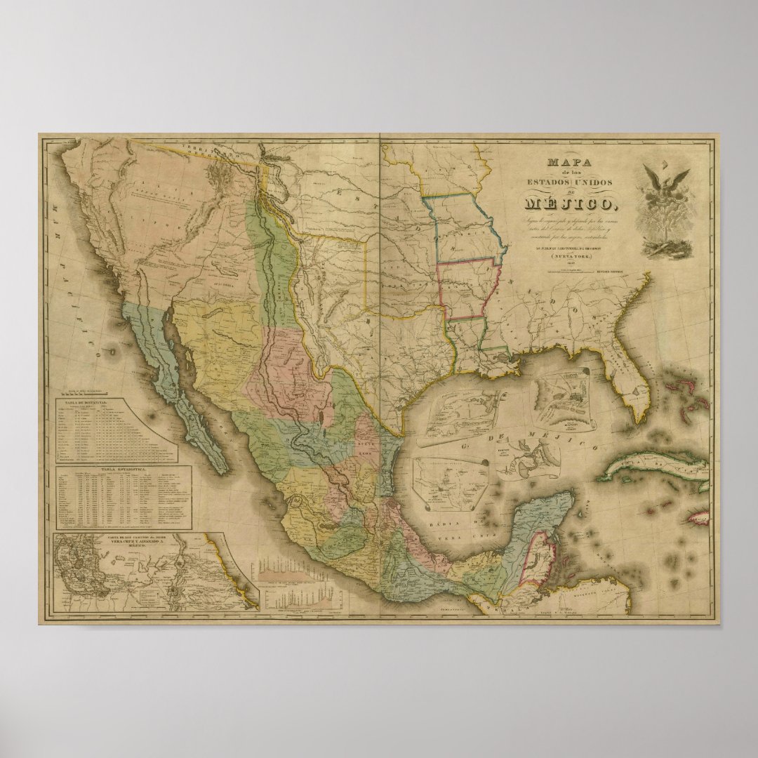Estados Unidos de Mejico (y Tejas y los Estado Uni Poster | Zazzle