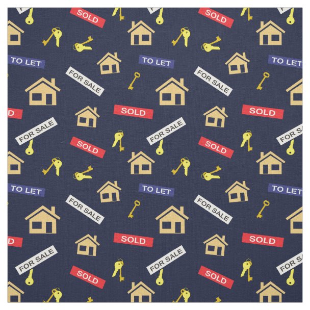 Aqua | Vintage Key Pattern Fabric | Zazzle