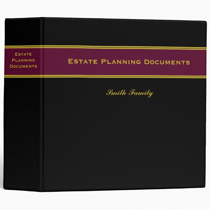 Estate Planning Documents Solid Color Background 3 Ring Binder | Zazzle.com