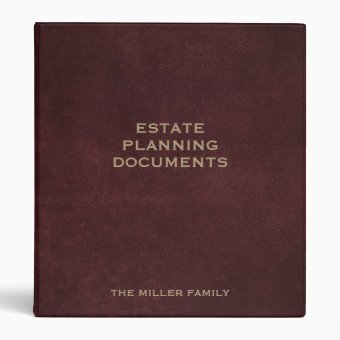 Estate Planning Trust Documents 3 Ring Binder | Zazzle