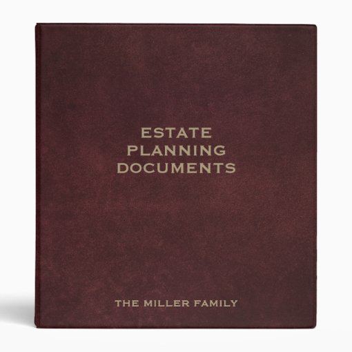 Estate Planning Trust Documents 3 Ring Binder | Zazzle