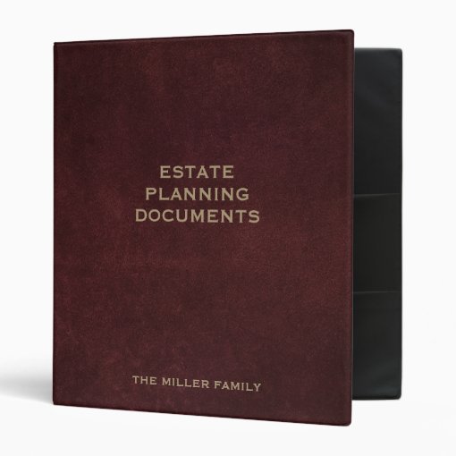 Estate Planning Trust Documents 3 Ring Binder | Zazzle
