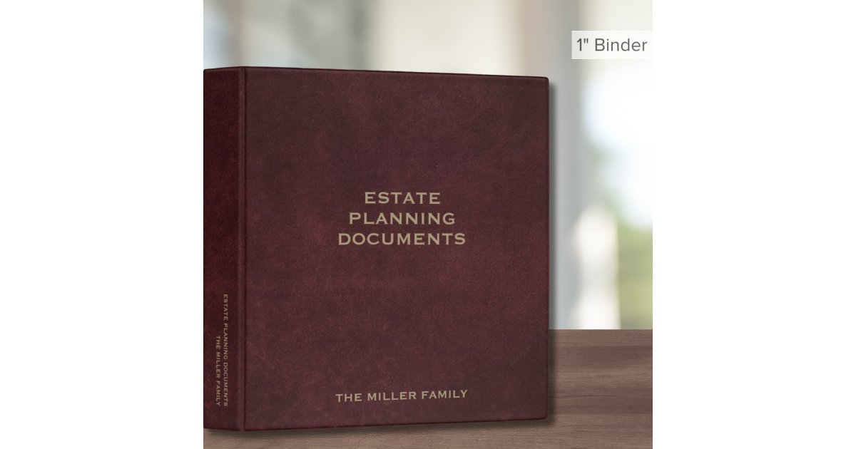 Estate Planning Trust Documents 3 Ring Binder | Zazzle
