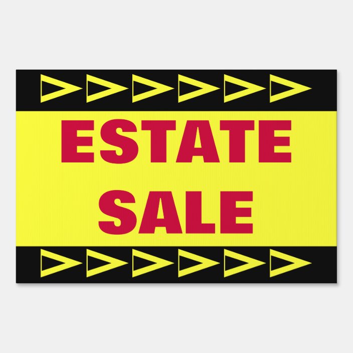Estate Sale Yard Sign | Zazzle.com