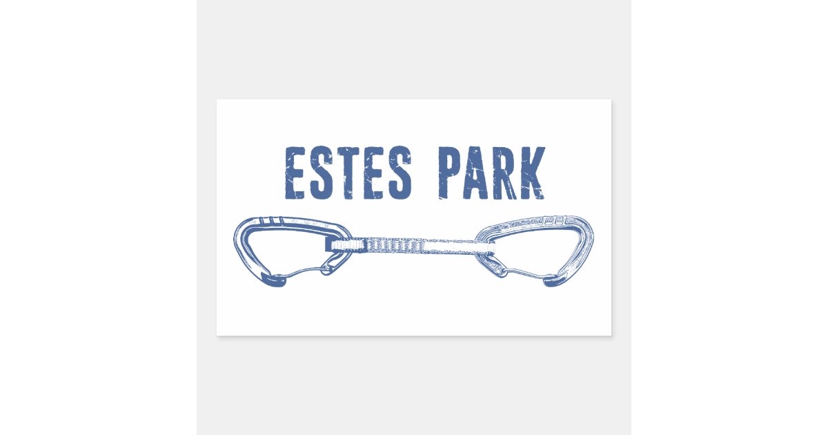 Estes Park Climbing Quickdraw Rectangular Sticker | Zazzle