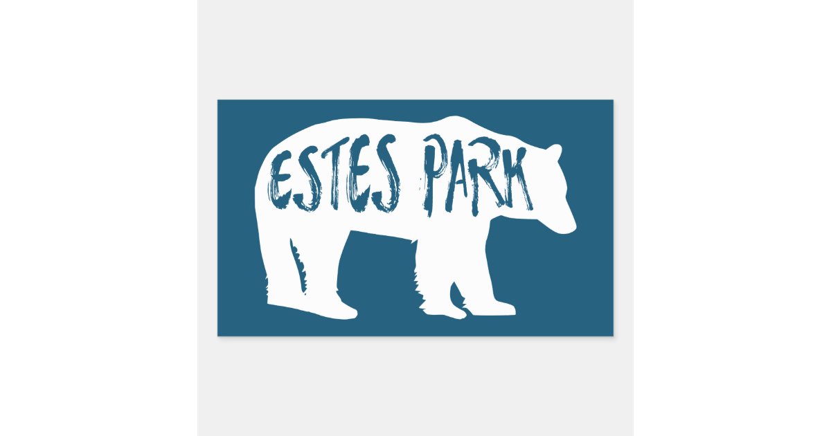 Estes Park Colorado Bear Rectangular Sticker | Zazzle