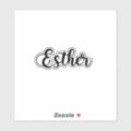 Esther Name - Handwritten Calligraphy Sticker | Zazzle