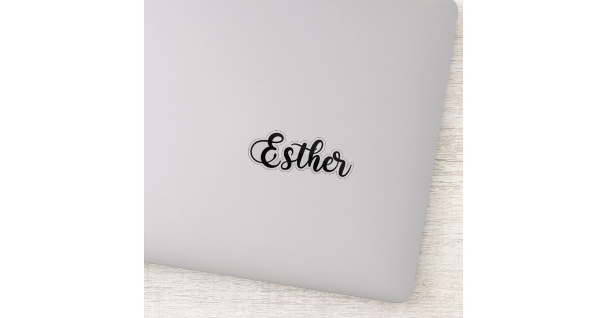 Esther Name - Handwritten Calligraphy Sticker | Zazzle