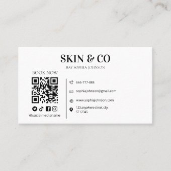 Esthetician Beauty Skincare salon Minimalist Business Card | Zazzle