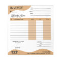Esthetician Business Invoice Sales Receipt Notepad | Zazzle