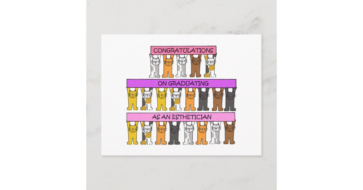 Esthetician Graduate Congratulations Postcard | Zazzle
