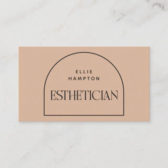 Esthetician Minimalist Blush Arch Beauty Cosmetic Business Card | Zazzle