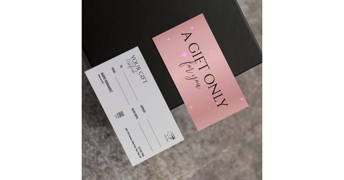 Esthetician Rose Gold Certificate Gift Card | Zazzle