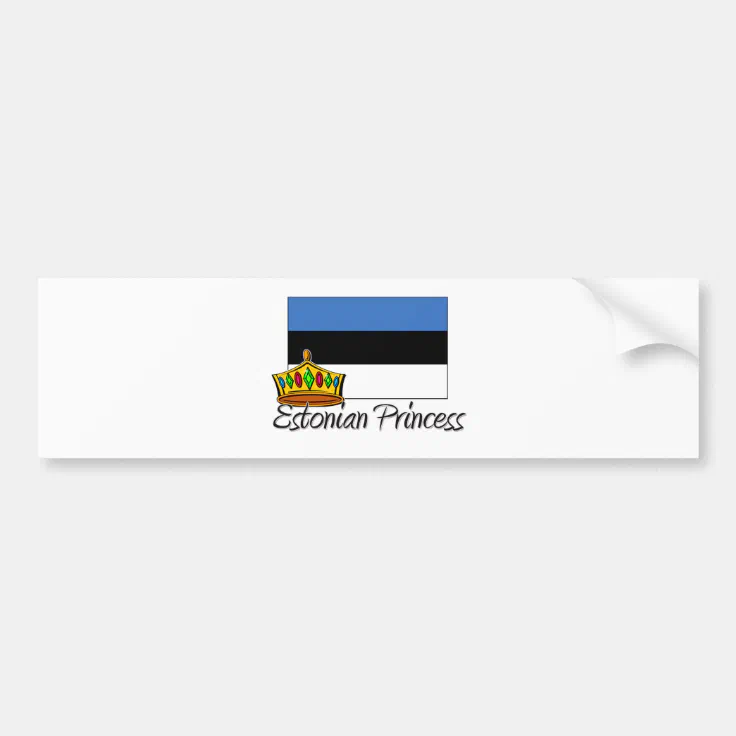 Estonian Princess Bumper Sticker | Zazzle