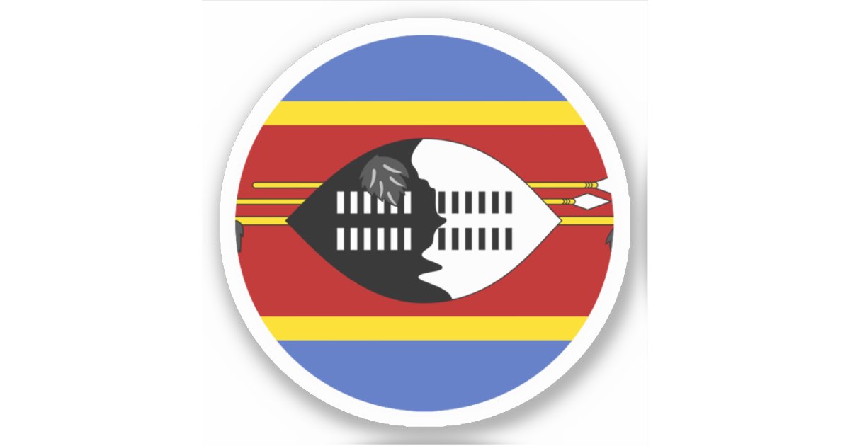 Eswatini Flag Round Sticker | Zazzle