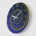 Eternal Clocks, Blue Spiral Roman Large Clock | Zazzle