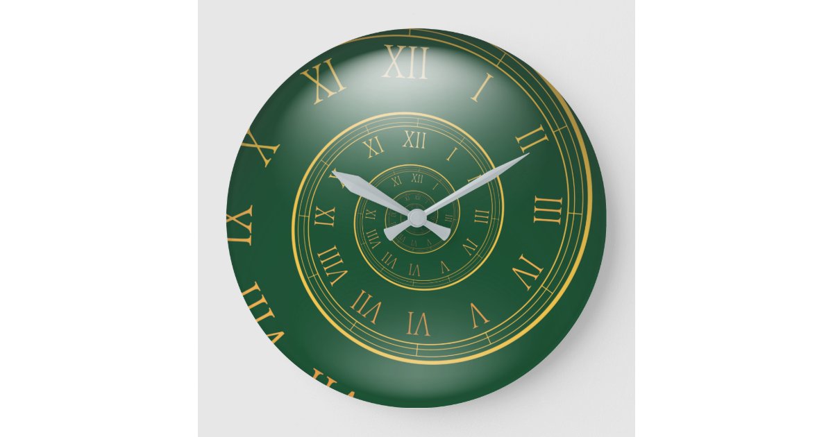Eternal Clocks, Spiral Roman Large Clock | Zazzle