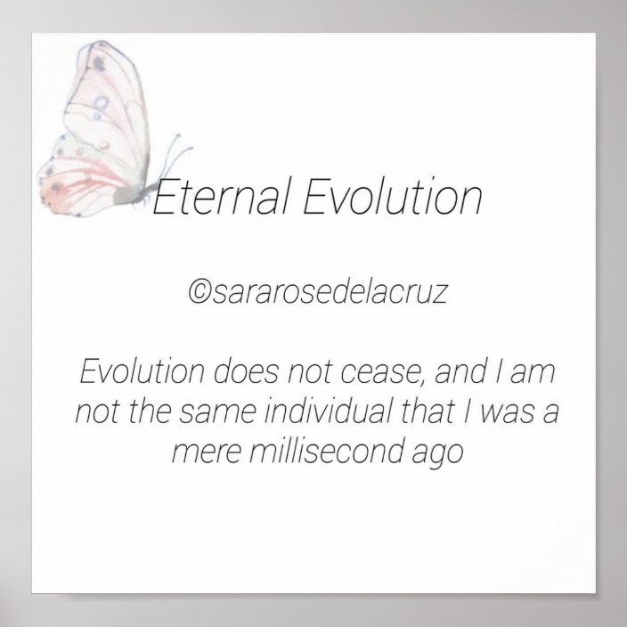 Eternal Evolution / Original Poem / ©SRD Poster | Zazzle.com