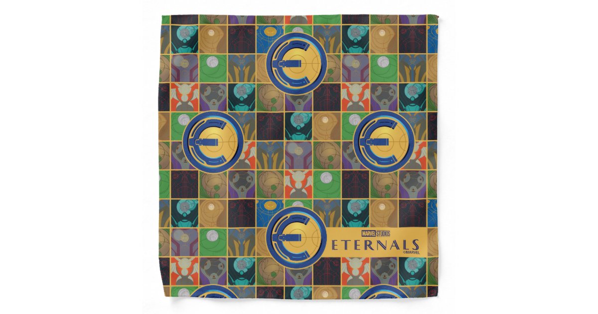Eternals Costume Grid Pattern Bandana | Zazzle