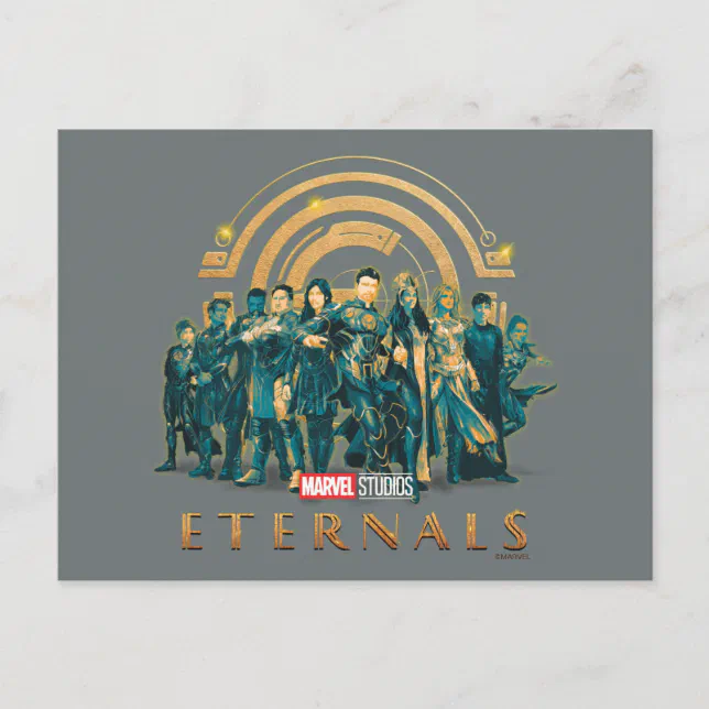 Eternals Group Painted Illustration Postcard | Zazzle