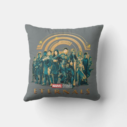 Eternals Group Painted Illustration Throw Pillow | Zazzle