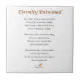 Eternity Entwined Poem Ceramic Tile | Zazzle