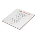 Eternity Entwined Poem Ceramic Tile | Zazzle