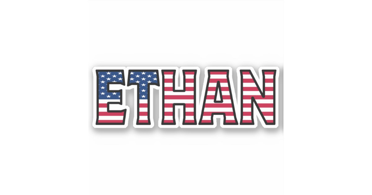 Ethan Name First Name USA Sticker Stickerset | Zazzle