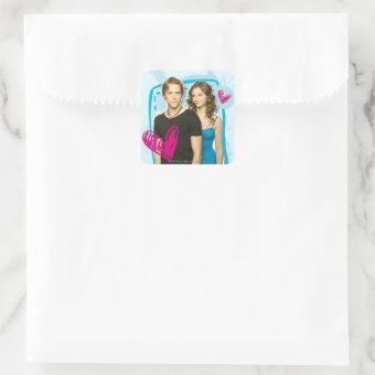Ethan & Tara Square Sticker | Zazzle