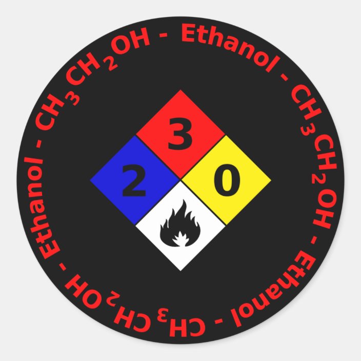 Ethanol MSDS Sticker | Zazzle.com